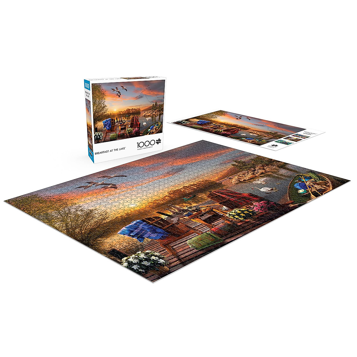 Buffalo Games - Andrew Farley -Breakfast at The Lake - 1000 Piece Jigsaw Puzzle for Adults -Challenging Puzzle Perfect for Game Nights - Finished Size is 26.75 x 19.75