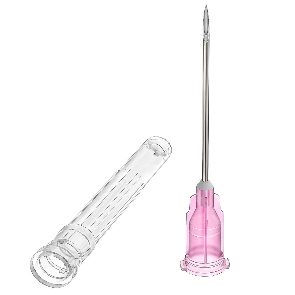 100PCS 18Ga 1Inch Syringe Needle with Cap Lab Dispensing Accessories, Individually Sealed Packaged