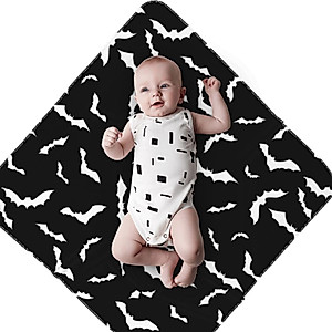 Halloween Bat Goth Baby Stuff Newborn Swaddle Blanket Soft & Cozy Gothic Receiving Baby Blankets Swaddle Wrap for Boys and Girls