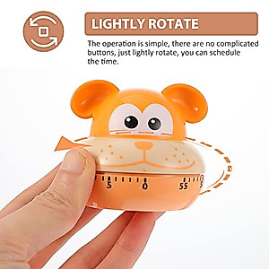 Beaupretty Cartoon Mechanical Kitchen Cooking Timer: Cute Puppy Animal Wind Up Timers 60 Minutes Clock Loud Alarm Counters Manual Study Timer Kitchen Utensil for Adults