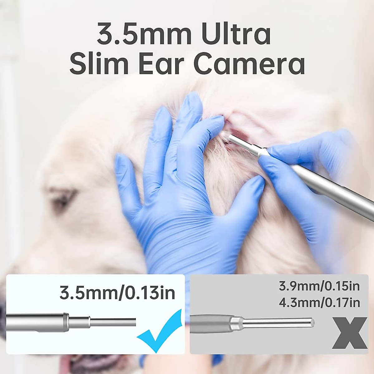 3.5mm Digital Otoscope Camera with Light, Visual Ear Camera and Ear Wax Tweezers with Light, Video Ear Scope with Ear Wax Remover, Ear Endoscope Cleaner, 32GB, 1080P HD, No Phone Needed