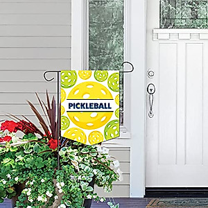 Big Dot of Happiness Let’s Rally - Pickleball - Outdoor Lawn and Yard Home Decorations - Birthday or Retirement Party Garden Flag - 12 x 15.25 inches