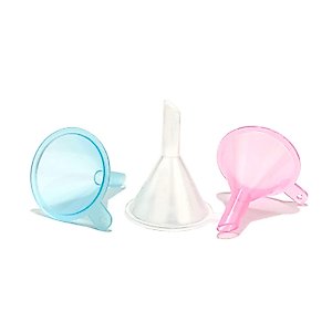 Refillable Cosmetic Containers Funnels, Funnels for Filling Bottles of Lotion, Water, Essential Oils, Lotions, Shampoo, Conditions, Cleaning Products, Pink, Clear, Blue