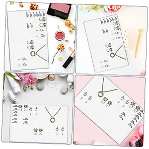 BUGUUYO 10pcs Jewelry Box Pad Sponge Pad for Ring Earring Display Tray Ring Holder Insert Ear Stud Pad Showcase Display Trays Ring Foam Insert Velvet Earrings Pad Leather White