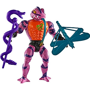 Masters of the Universe Origins Action Figure & Accessory, Rise of Snake Men Tung Lashor with Mini Comic Book, 5.5 inch
