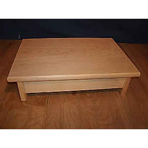 Handmade wooden stool, step stool, 4" wooden step stool, wide adult step stool, wood step stool, handmade wooden step stool