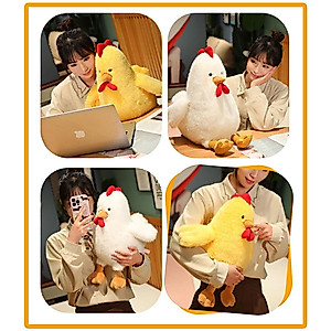 Yuthsona Chicken Stuffed Animal Plush Chicken Pillow Toys Hen Stuffed Farm Animal Plush Doll Soft Chicken Plush Sleeping Pillow Gifts for Kids Birthday Decoration