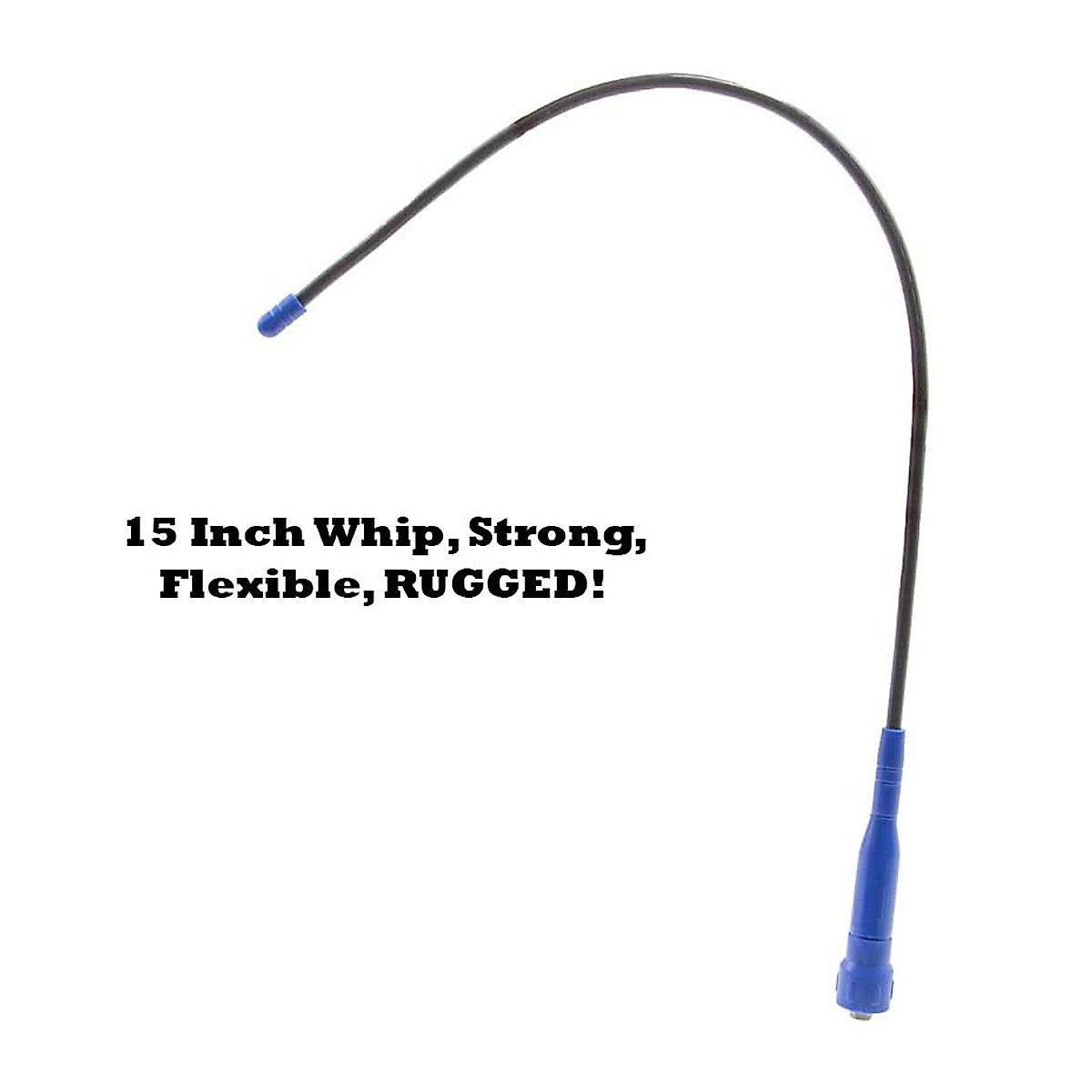 Ultimate Blue Custom Tuned Long-Range 15 - Inch Ducky Whip Antenna VHF/UHF (136/520Mhz) SMA-Female for BTECH, BaoFeng, and Rugged Handheld Radios RH5R and V3 (Does not fit R1) - #DB-5R