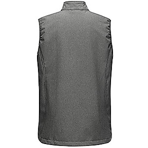 Outdoor Ventures Men's Running Vest Outerwear, Lightweight Windproof Fleece-Lined Softshell Sleeveless Jacket for Golf