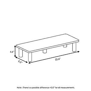 Furinno Turn-N-Tube Monitor Riser Stand, Espresso/Black