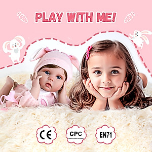 Aori Reborn Baby Dolls - Lifelike Girl Doll, Realistic Newborn Baby Doll with Feeding Toy, Gift Set for Kids 3+