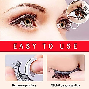 Self-Adhesive Eyelashes, (2Pairs) Reusable Self-Adhesive Eyelashes (2Pairs Natural)