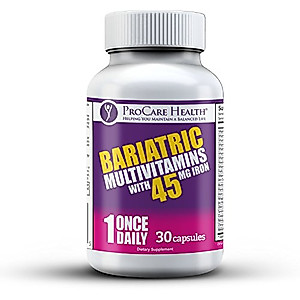 ProCare Health | Bariatric Multivitamin | 45mg Iron | Capsule | 30 Count | 1 Month Supply