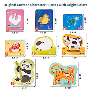 TOI Leveled Puzzles for Kids Aged 6 and Up, Toddler Puzzle Preschool Learning Jigsaw Puzzles, Large Pieces Educational Game for Boys Girls, Classic Education Step 7