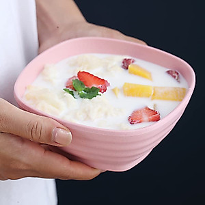 SOUJOY 20 Pack Wheat Straw Bowls, 20 Oz Unbreakable Cereal Bowls, Reusable Soup Bowls for Snacks, Rice, Condiments, Side Dishes, Ice Cream, Microwave and Dishwasher Safe