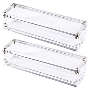 2 Pieces Dice Display Box Acrylic Dice Display Case Acrylic Dice Storage Box Magnetic Dice Box for Game Dice, Transparent