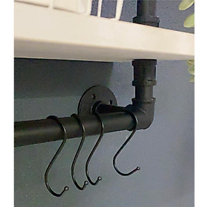 ROGMARS Industrial Pipe Shelving Bathroom Pipe Shelves with Towel Bar,3 Tier 24 inch Retro White Rustic Farmhouse Pipe Industrial Wall Shelves Bathroom Shelves Over Toilet for Storage