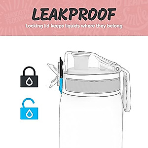 Ion8 Vacuum Insulated Stainless Steel Water Bottle - Leak Proof Bottle - Fits Cup Holders, 17 oz / 500 ml (Pack of 1) - OneTouch 1.0 - Rose