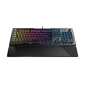 ROCCAT Vulcan 120 - Mechanical RGB Gaming Keyboard, AIMO LED Per-Key lighting, ROCCAT Titan switches, durable design (aluminum top plate), multimedia wheel, detachable wrist rest