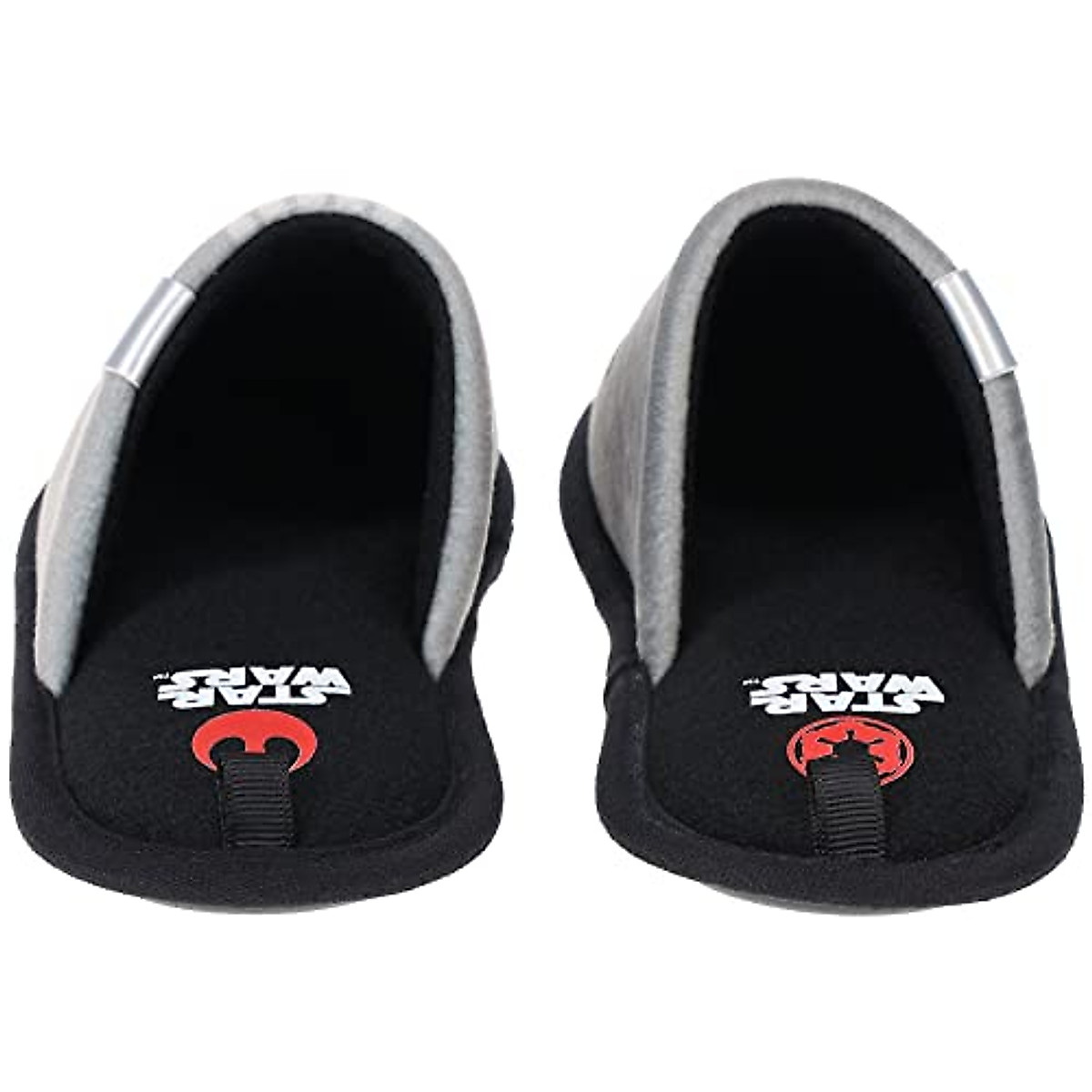 STAR WARS Kids Slipper, Mismatch Scuff Slide Slipper, Grey, Big Kid Size 3-4/Women's 5-6