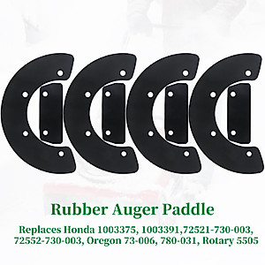 NICHEFLAG HS35 Paddles with 22431-727-013 Belt 23161-952-771 Belt Replace Honda HS35 Paddles, Honda HS35 Snowblower Paddles, 1003375, 1003391, 72521-730-003 72552-730-003 for Honda HS35A Snow Throwers