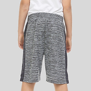 Essential Elements 5 Pack: Boys Youth Athletic Active Sports Gym Basketball Shorts with Pockets (10/12, Set B)