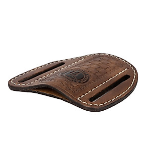 Tourbn Tourbon Leather Pocket Folding Knife Sheath for Belt EDC Holster Man Cross Draw Right Side Carry Open Top Trapper Knives Carrier