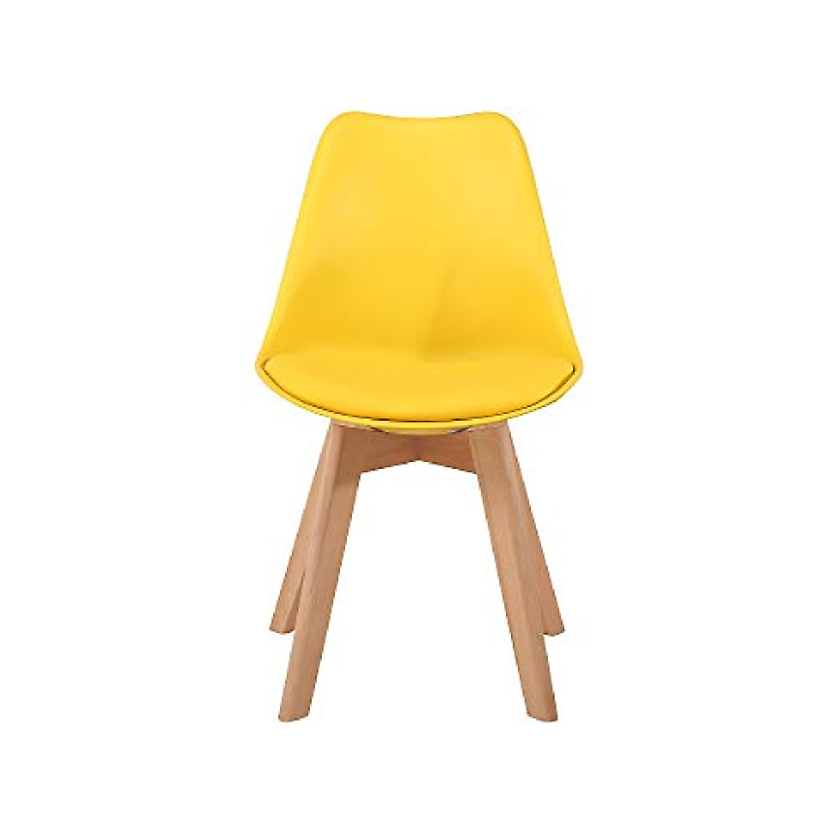 NOBPEINT Mid Century Modern Kitchen and Dining Room Chair, Set of 2 (Vitality Yellow)