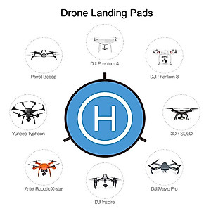 Drone Landing Pad Waterproof 75cm/30'' Universal Landing Pad Accessories Fast-fold Double Sided Quadcopter Landing Pad for RC Drones Helicopter PVB Drones DJI Mavic Pro Spark