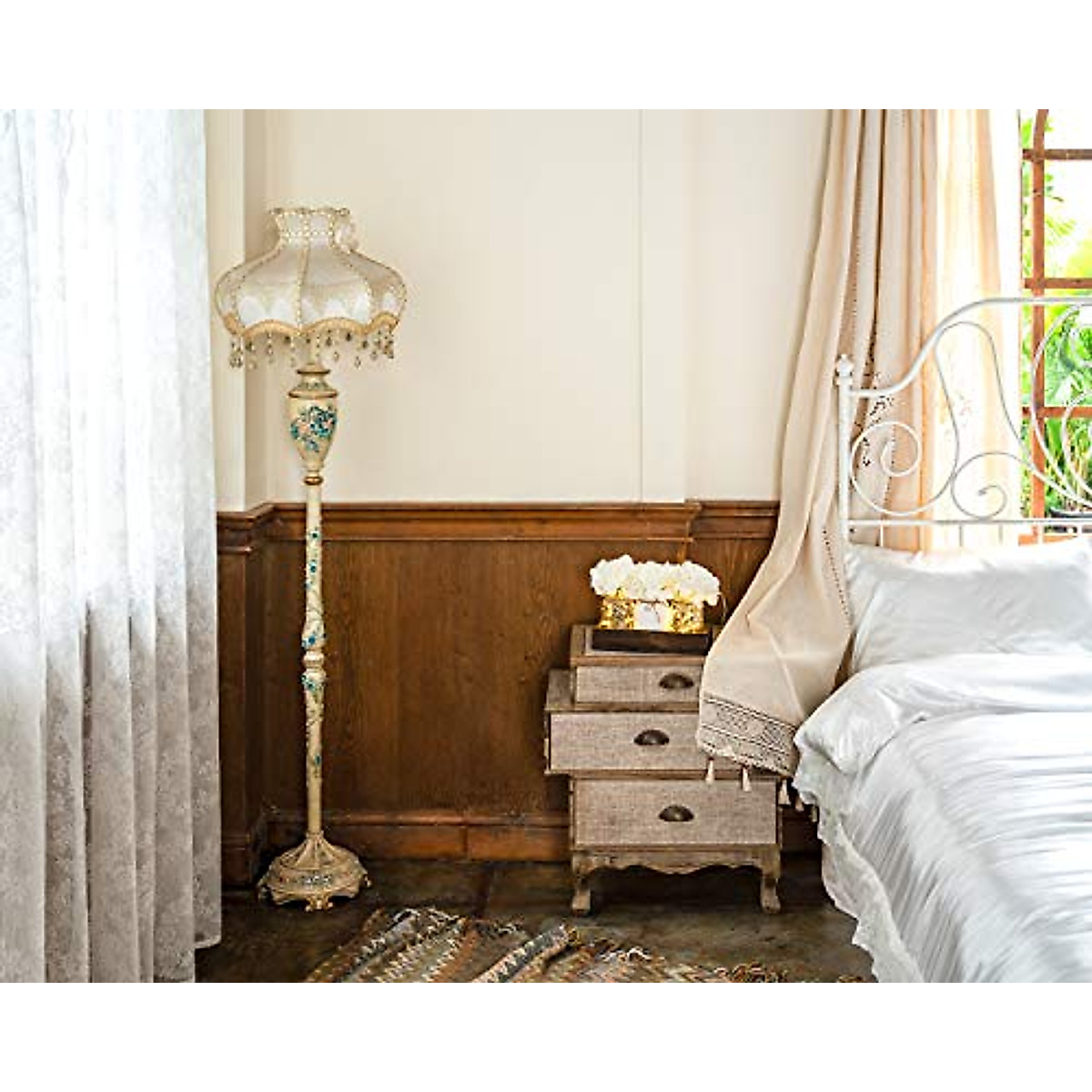 Mkono Mason Jar Table Centerpiece for Dining Room Farmhouse Lighted Dining Coffee Table Decor Wood Tray with 3 Mason Jars Table Fall Centerpiece Decor for Dining Room Bathroom Kitchen, White