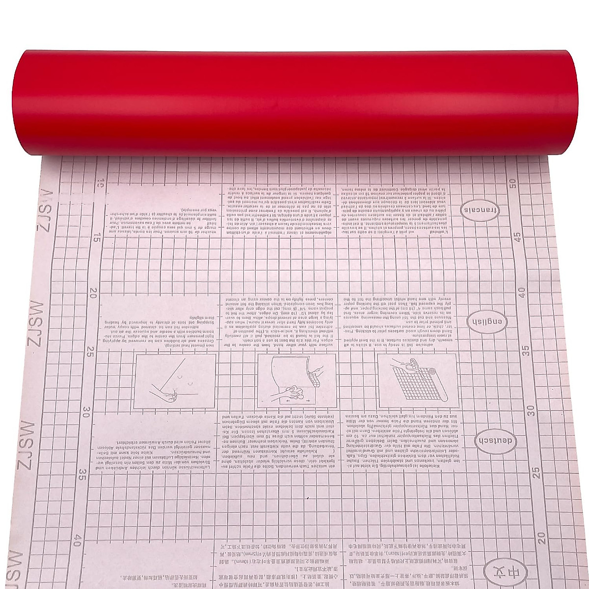 Yifely Red Drawer Paper Solid Color Adhesive Shelf Liner Locker Sticker 17.7 Inch by 9.8 Feet