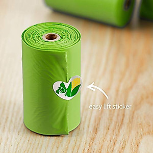 Pkpoo Compostable Poop Bags Certified, 240 Plant-Based Poop Bags for Dogs, Unscented Doggie Waste Bags - Vegetable-Based Extra Thick with 100% Leak-Proof, Green Dog Poo Bags