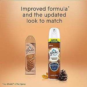 Glade Air Freshener Odor Fighting Room Spray, Cashmere Woods, 8.3 oz