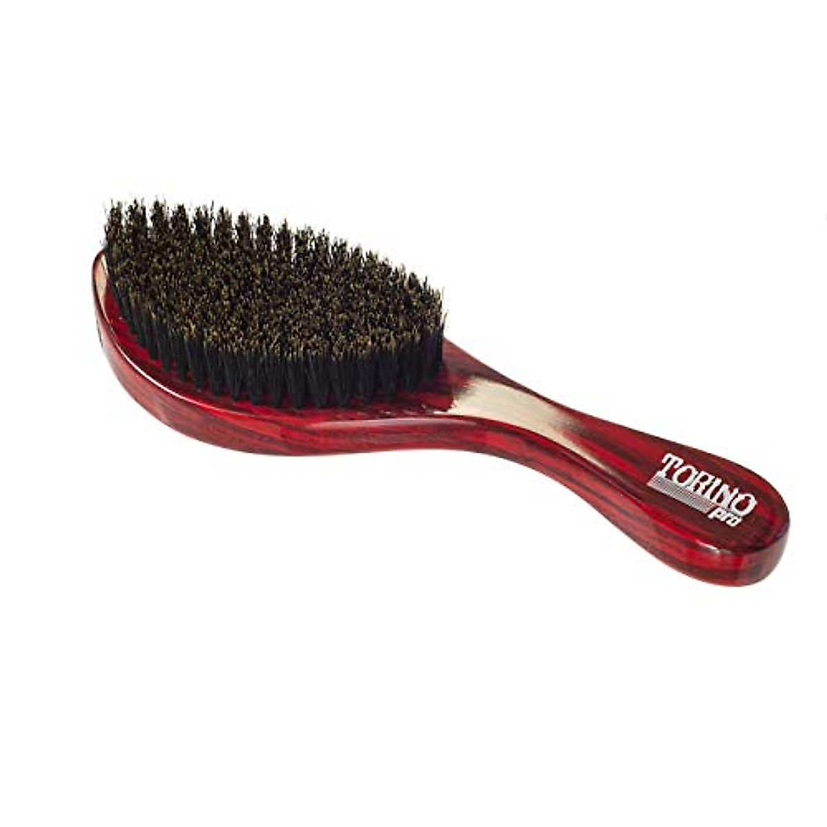 TORINO PRO WAVE BRUSHES BY BRUSH KING Wave Brush #11- Medium Soft Curve Wave Hair Brush for Men, 100% Boar Bristles, Great for Fresh Cuts and Thinning Hair, For 360 Waves