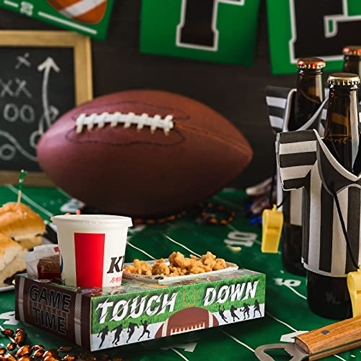 20 Pcs Football Party Supplies Kit Football Snack Trays Football Party Favors Sports Game Day Decorations Super Football Games Food Trays Football Birthday Party Serving Trays