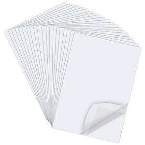 ISusser 20 Sheets A4 Size 8.3x11.5 Inch Clear Double Sided Adhesive Tape Sheets, Super Strong Sticky Tape, DIY Art/Craft/Home Decorative Tape with White Liner