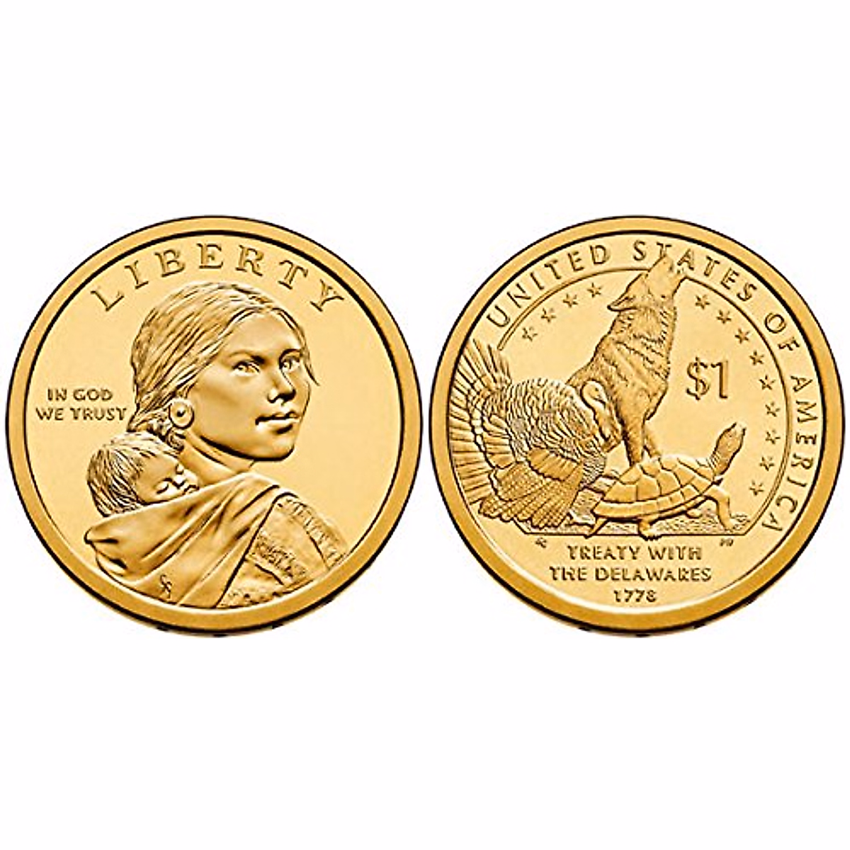 2013 P, D Native American (Sacagawea/Golden) Dollar 2 Coin Set Dollar Seller Uncirculated
