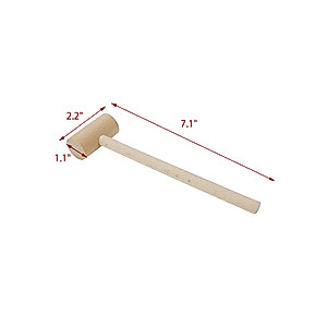 Meprotal 4pcs Wooden Crab Lobster Mallets Seafood Shellfish Mallet Wooden Hammers (2.8x5.5x18cm)