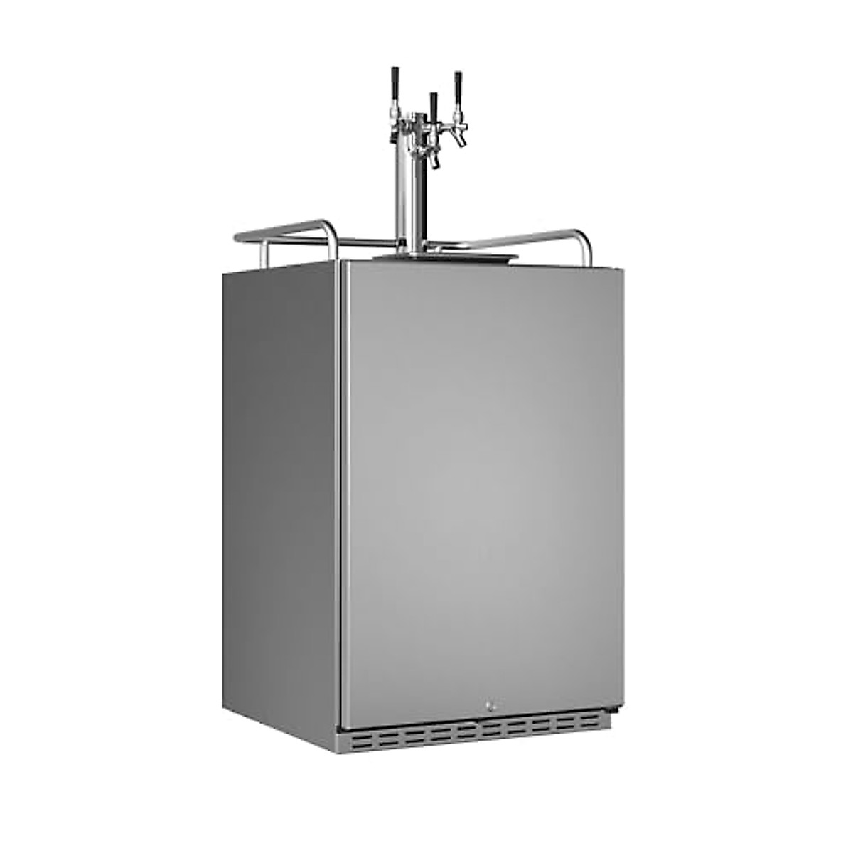 EdgeStar KC7000SSTRIP Full Size Triple Tap Tower Cooled Built-In Kegerator - Black and Stainless Steel