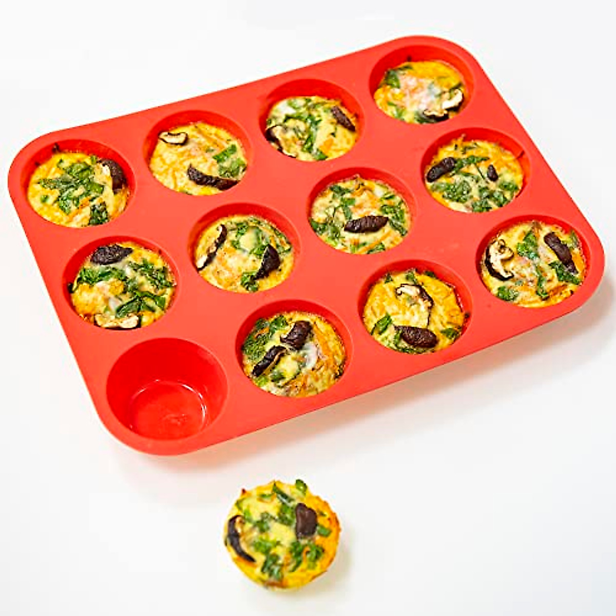 Anxbbo Silicone Muffin Pan Set - Mini 24 Cups and Regular 12 Cups Muffin Tin, Non-Stick Bakeware Silicone Molds for Muffins, Cupcakes, Bread, Tart and Desserts