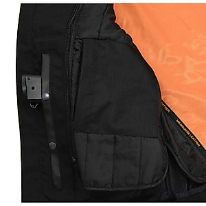 Milwaukee Leather MPM1730 Black Padded Textile Motorcycle Jacket for Men w/Reflective Skulls - All Season Motorcycle Jacket - X-Large