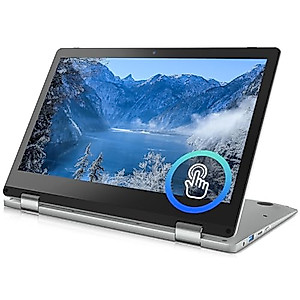 jumper Laptop, 11.6" HD Touch Screen Laptop, Flip Ultrabook with Quad-Core Intel Celeron N4100, 4GB DDR4 128GB SSD, Laptops Computer, 2.4/5GHz WiFi, BT4.2, Dual Speakers, USB 3.0(Dark Grey)