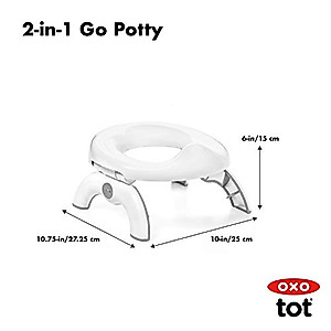 OXO Tot 2-in-1 Go Potty- Navy, 1 Count (Pack of 1)