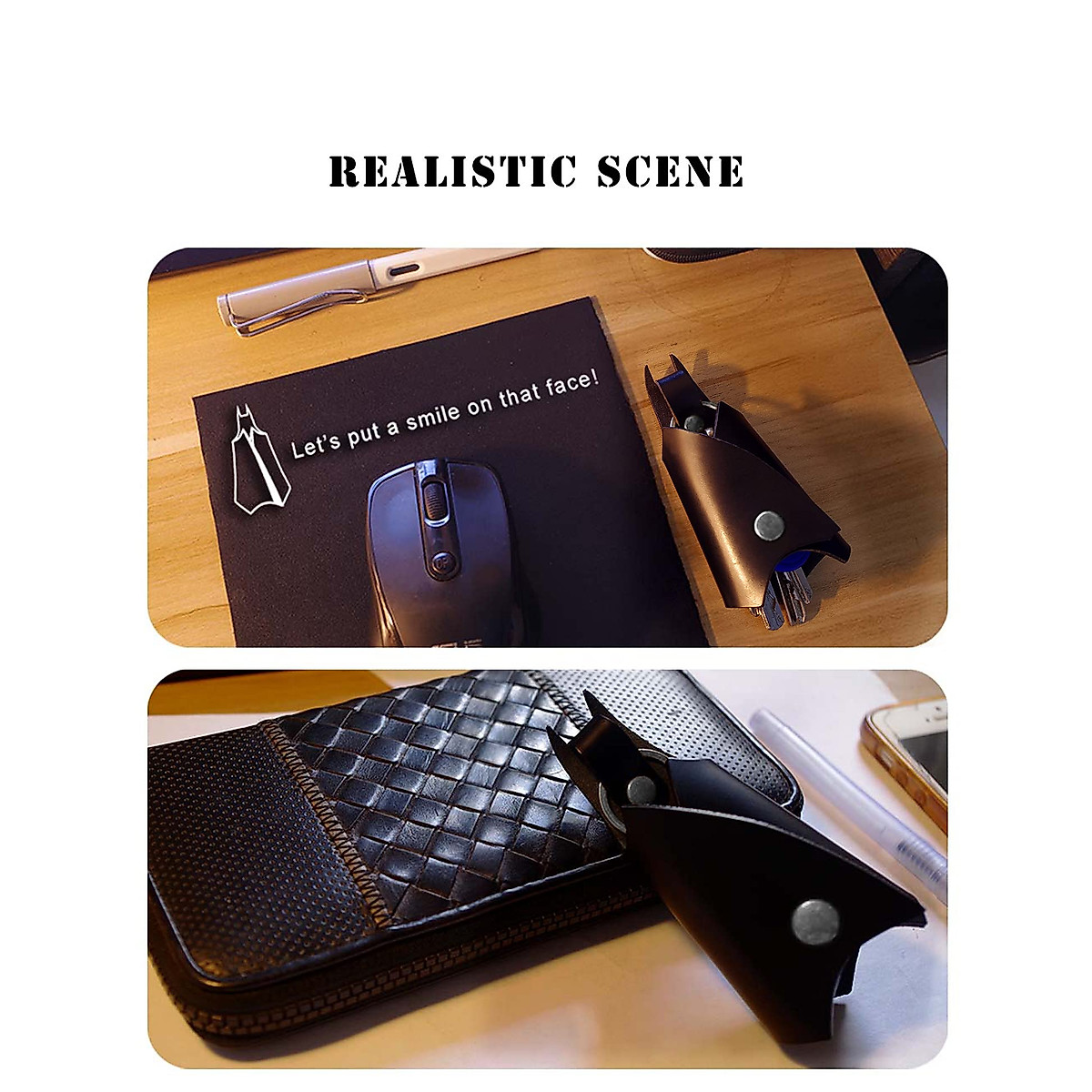 CAILLU KeyChain Leather Bat for men and women Car key fob case,Leather pop keys ring cover holder,intended for bmw man key chain