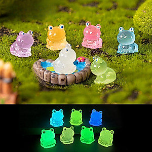 ElpizoFos 130pcs Various Luminous Mini Resin Animal Figurines Glow in The Dark Miniature Figures Ornament Fairy Garden Accessories Aquarium Landscape Bonsai Dollhouse Decor