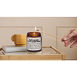 Happy Birthday Gifts Candle for Friend Funny Gift Candle for Men Women Partner BFF Coworker (Friend-WH)