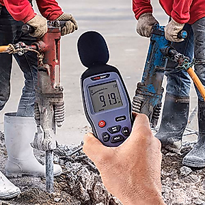 ennoLogic Decibel Meter and Recorder eS528L with Updated 2023 Software – Digital Sound Level Meter, Noise Logger and Tester – Max/Min/Hold, Range 30-130 dBA