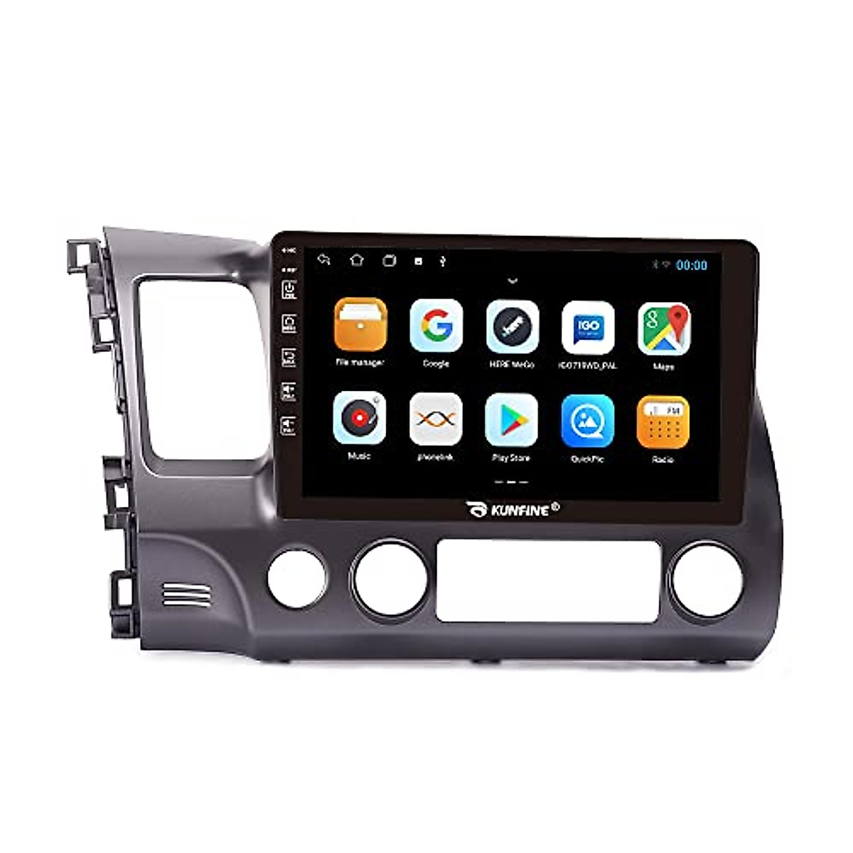 KUNFINE Android Radio CarPlay &Android Auto Autoradio Car Navigation Stereo Multimedia Player GPS Touchscreen RDS DSP BT WiFi Headunit Replacement for Honda Civic 2004-2011, if Applicable