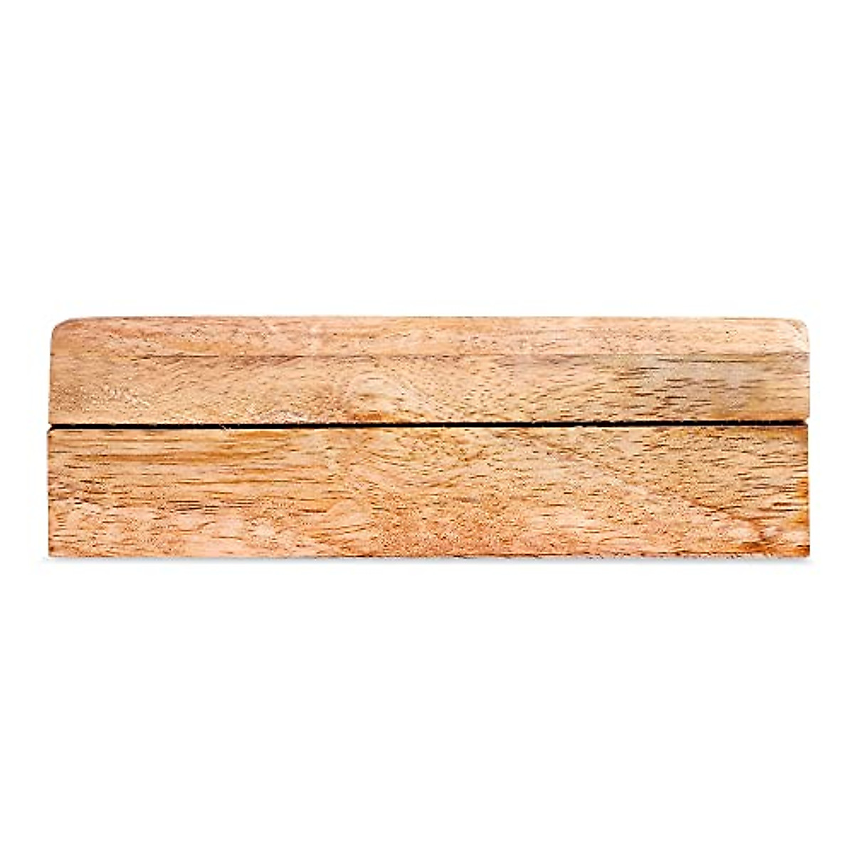 SUNDERSHALA Wooden Jewellery Box Hand Carvings Designs Keepsake Storage Premium Wooden Trinket Box (5 x 3 x 1.75 inches, Brown (Plain))