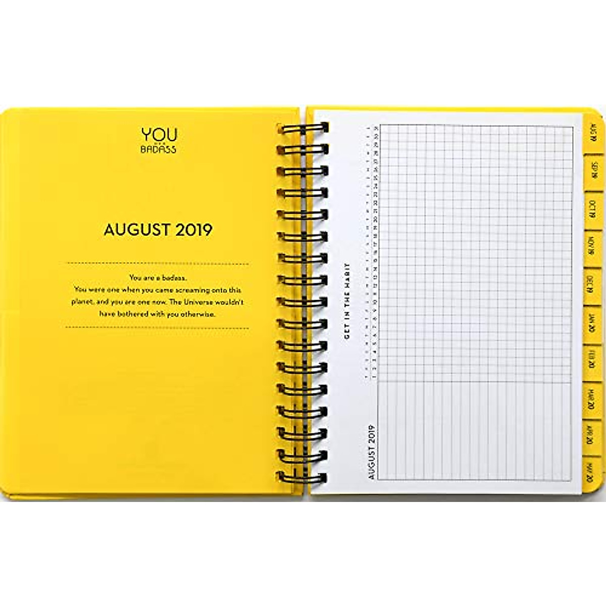 You Are a Badass 17-Month 2019-2020 Monthly/Weekly Planning Calendar